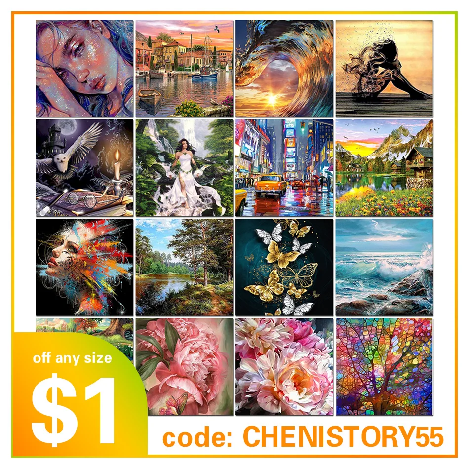 Paint Numbers Adults Canvas Kits | Paint Number Canvas Painting Kits ...