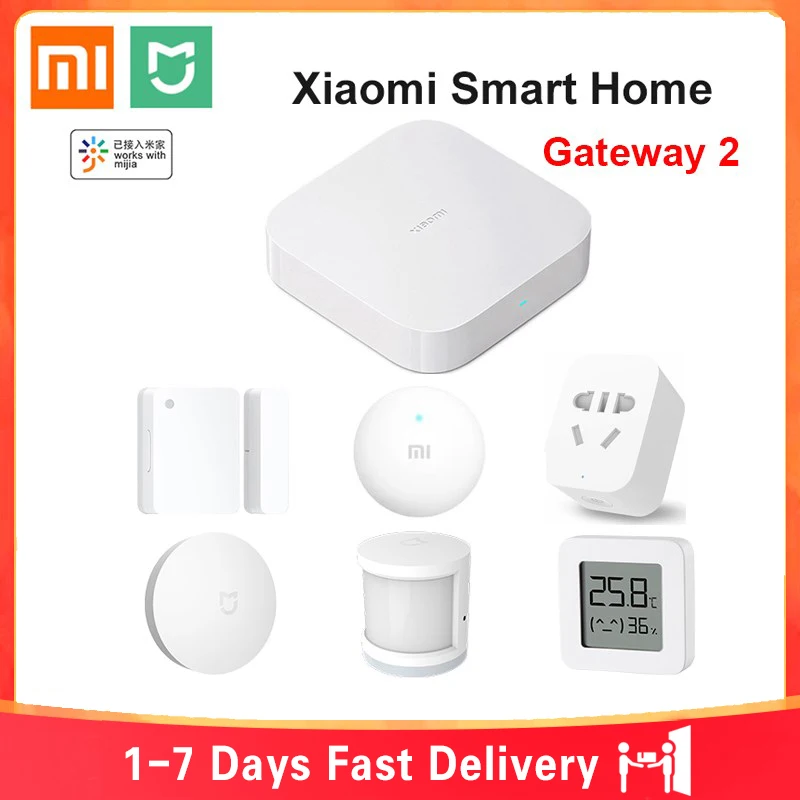 Xiaomi Smart Home Kit Mijia Gateway 3 Aqara Hub Door Human Body Sensor ...