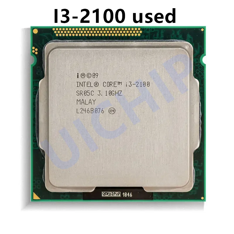 100% Original intel Core I3 2100 3M Cache 3.1 GHz L3=3M LGA 1155 TDP 65W desktop CPU i3-2100 ...