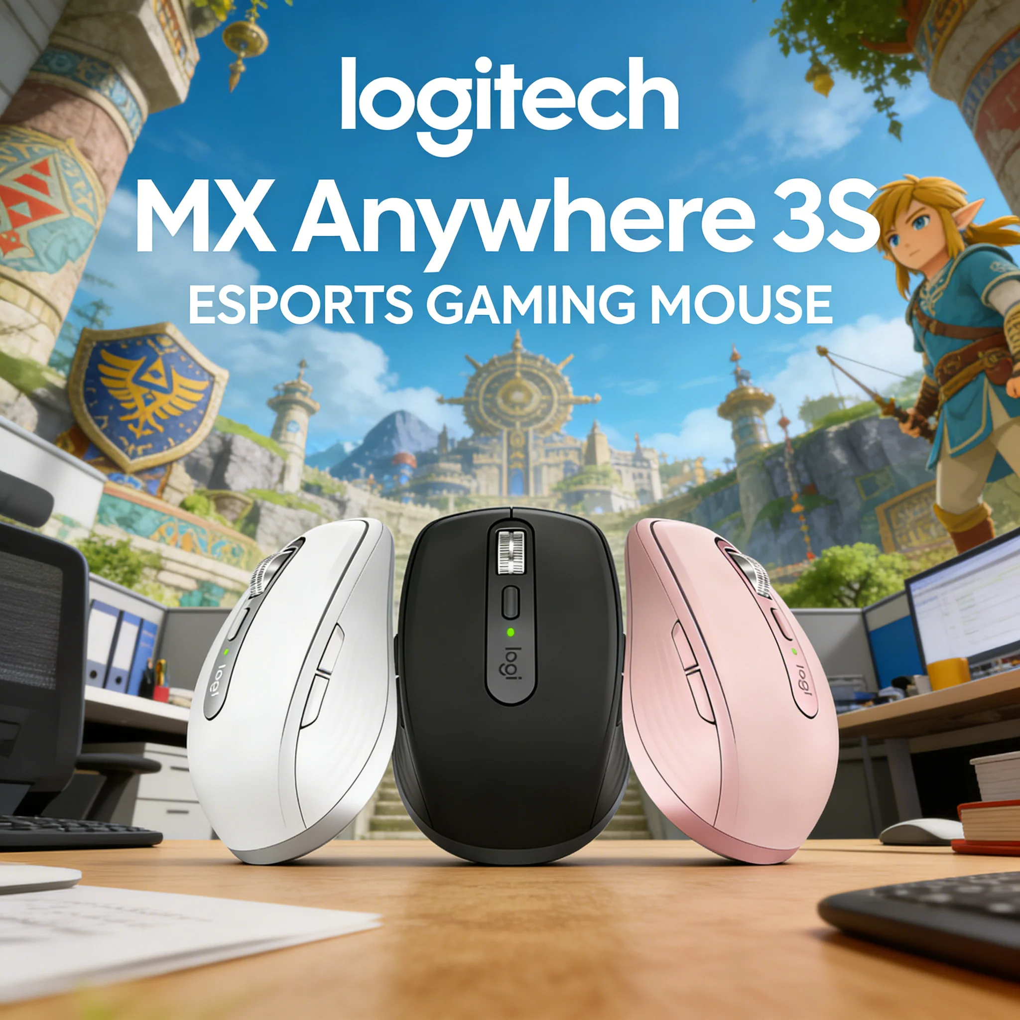 Logitech MX Anywhere 3S Compact Wireless Mouse 8K DPI Darkfield Sensor ...