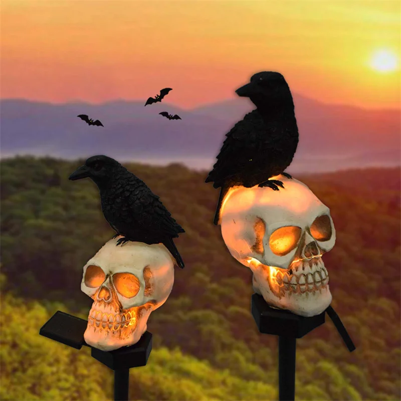 Halloween-Skull-Solar-Lights-Outdoor-Garden-LED-Lights-Waterproof-Skull ...