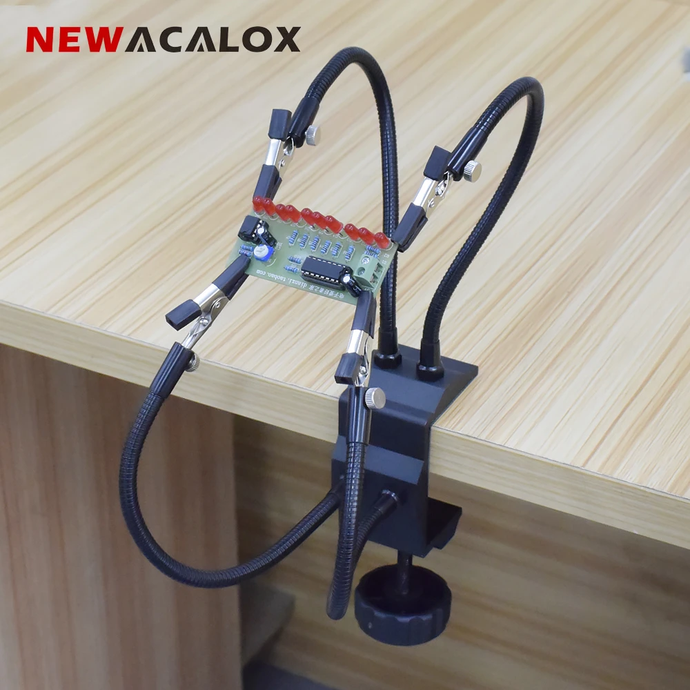 Newacalox Desk Clamp Soldering Station Holder Pcb Alligator Clip Multi ...