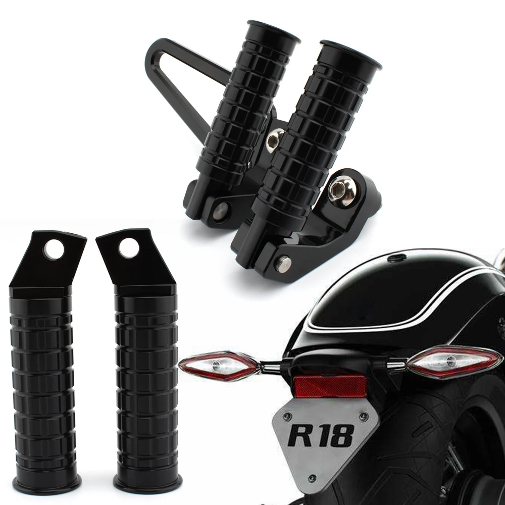 Motorcycle-Rear-Foot-Rests-Black-Pegs-Pedal-Passenger-Footpegs-Mounting ...