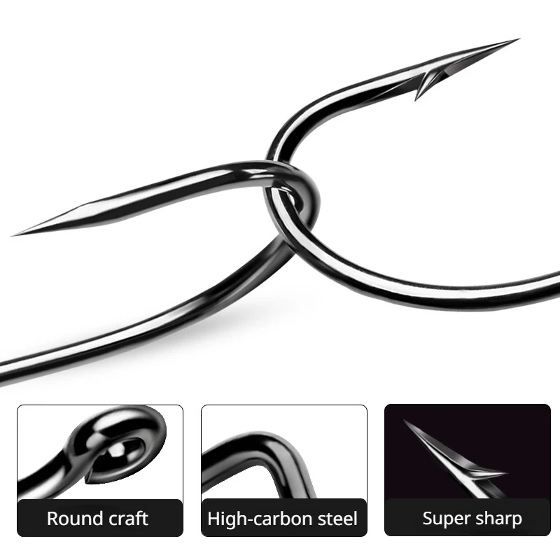 10 Pack Worm Hook Set – Outdoor Haven Gear