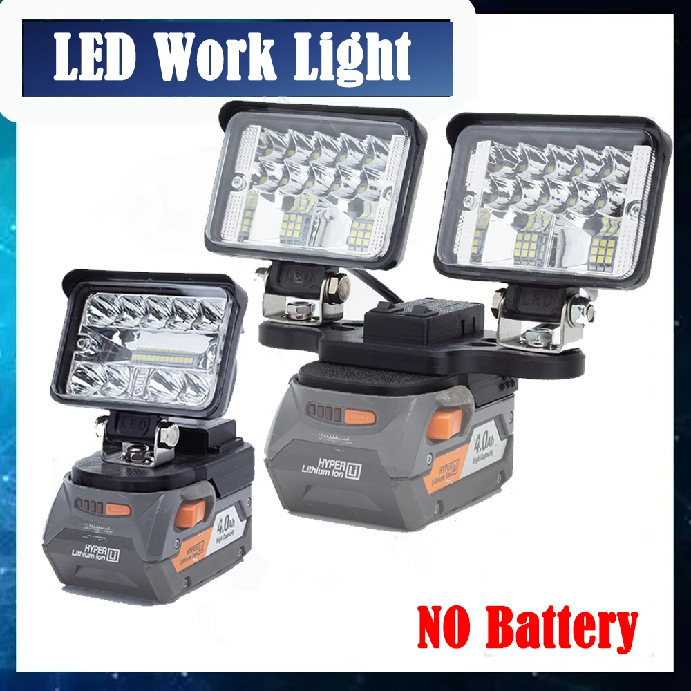 12W-Cordless-LED-Worklight-5600LM-W-USB-Fast-Charge-for-Ridgid-AEG-18V ...