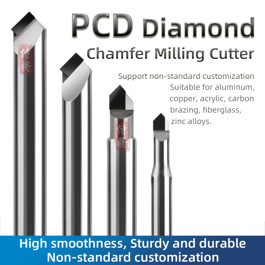 PCD-Diamante-Chanfro-Fresa-CNC-Carbide-Countersink-Gravura-Bits-Router ...