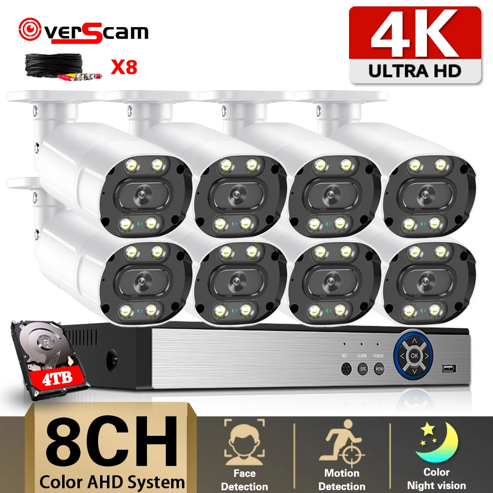 8CH-AHD-CCTV-Camera-Security-System-Kit-4K-DVR-NVR-Set-Face-Detction ...