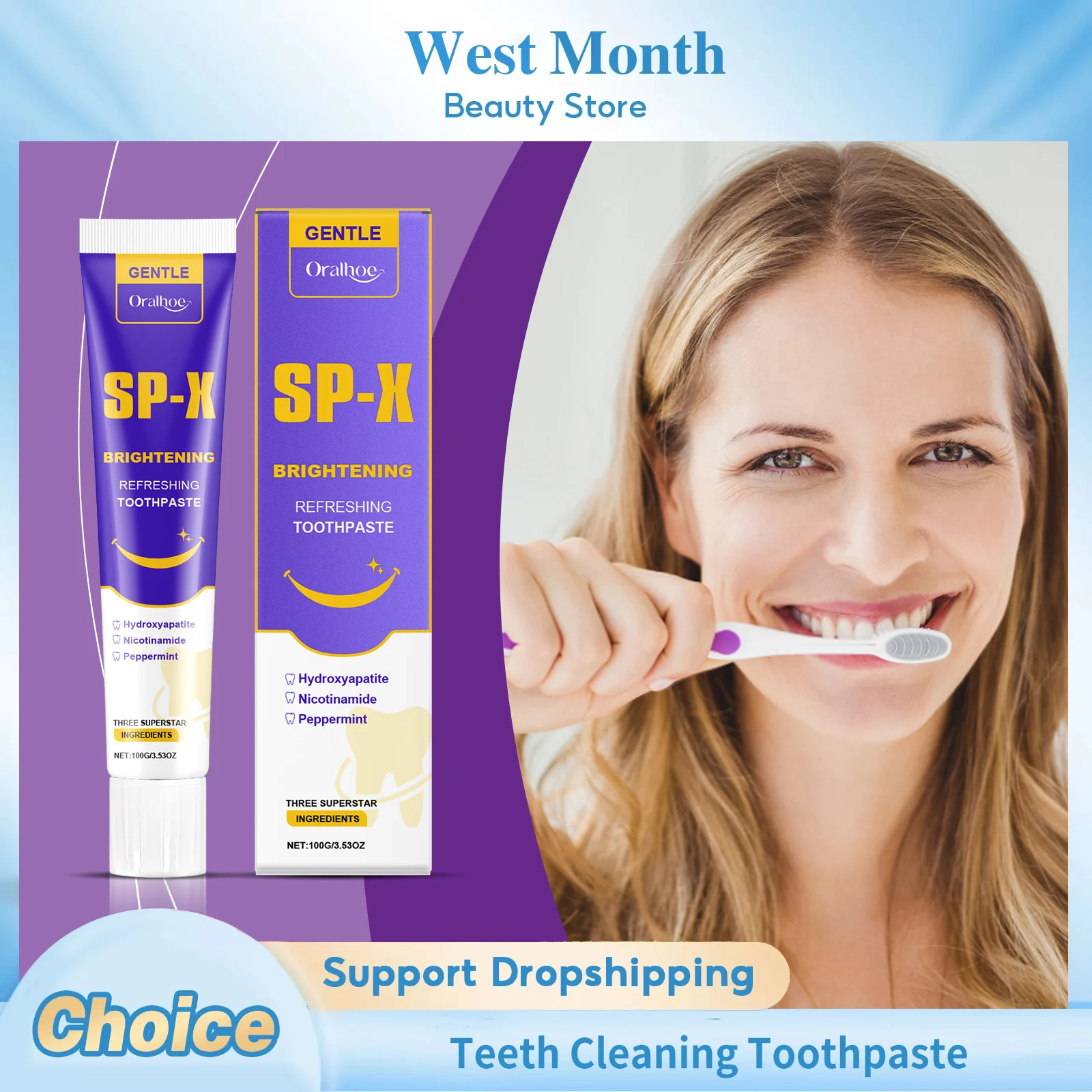 Teeth Cleaning Toothpaste Remove Tooth Stains Fresh Breath Dental ...