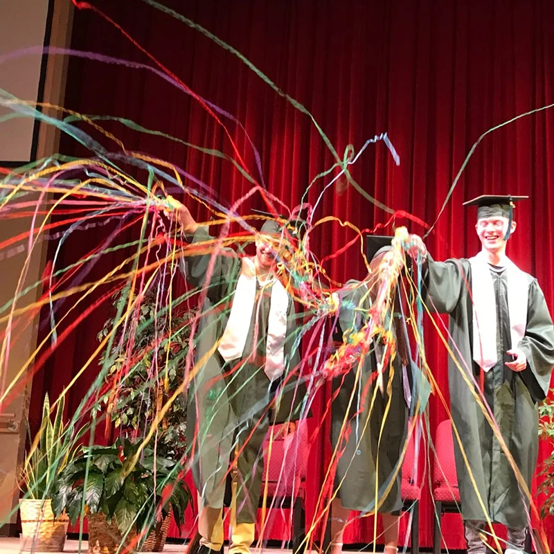 1/2/5 Pack Colorful Hand Throw Confetti Poppers Throw Streamers Poppers ...