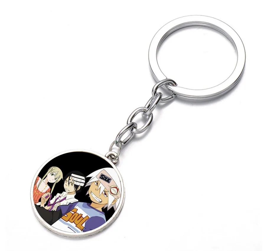soul eater keychain Death the Kid Skull Cosplay Props keyring Metal ...