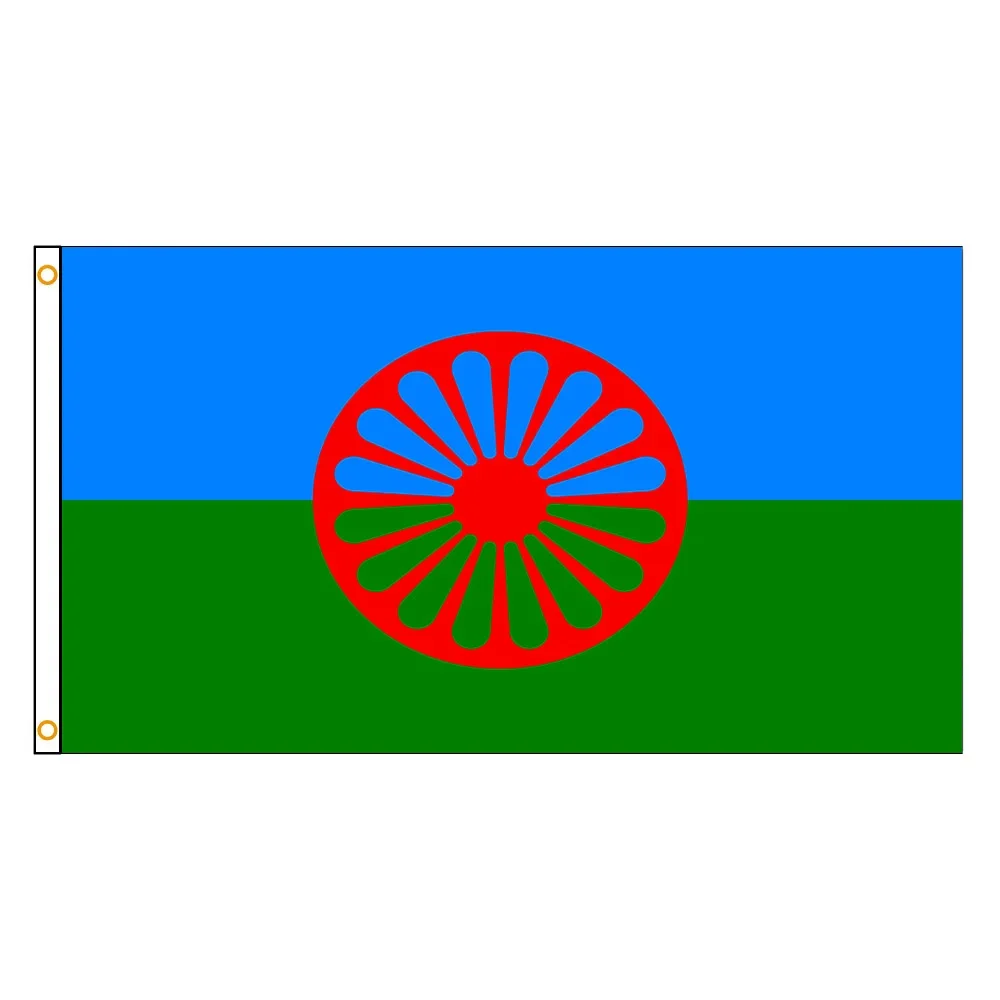 FLAGDOM-90-x150cm-Gypsy-Romani-Peoples-Flag-Polyester-Printed-Banner ...