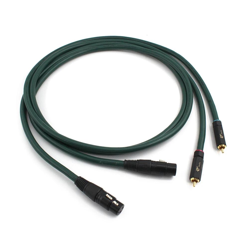 FURUKAWA OCC single crystal 2RCA Male to Dual XLR Female Audio copper ...