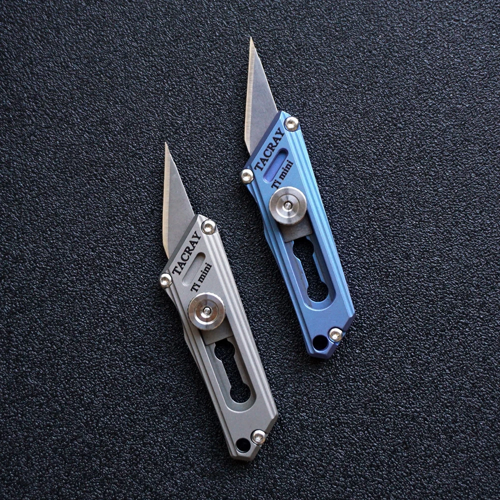 Titanium Mini Key Knife Utility Knife Outdoor Portable Selfdefense ...