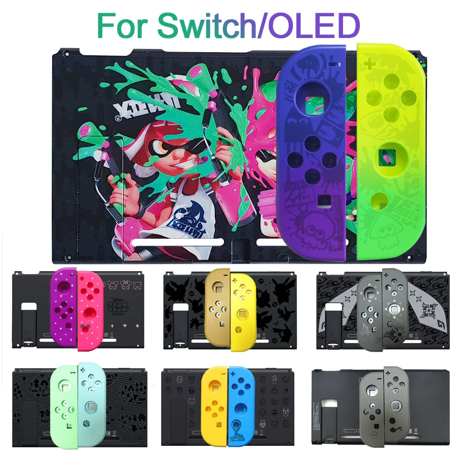 Replacement Shell Kit for NS Switch OLED Console Front Back Faceplate ...