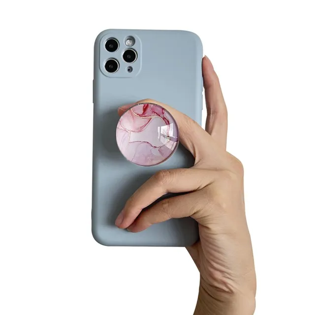 Air Sac Korea Ins Phone Holder Griptok Creative Transparent Crystal Marble Mobile Finger Grip ...