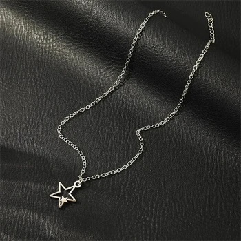 1pcs Vintage Pentagram Necklace Black Rope Necklace Personalized Men ...