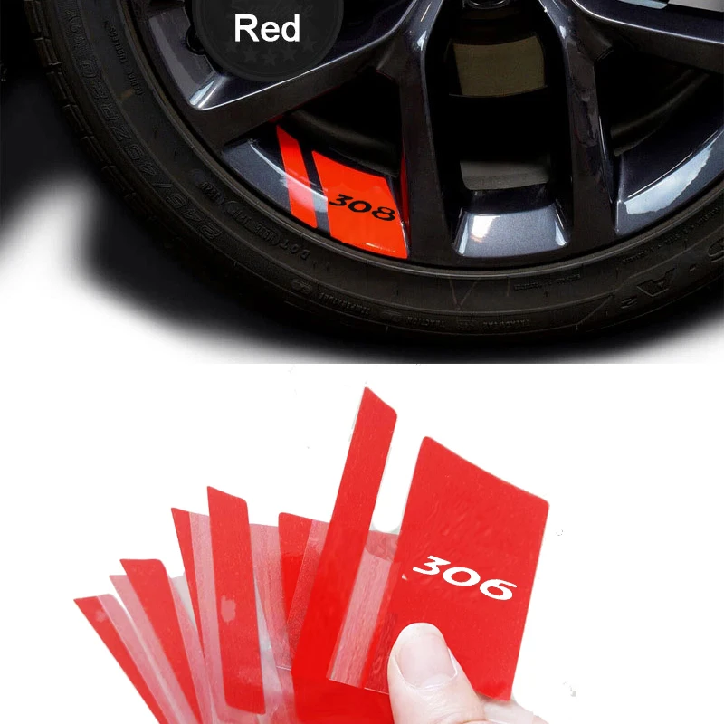 6Pcs-Car-Wheel-Sticker-For-Peugeot-3008-5008-2008-106-107-108-205-206 ...