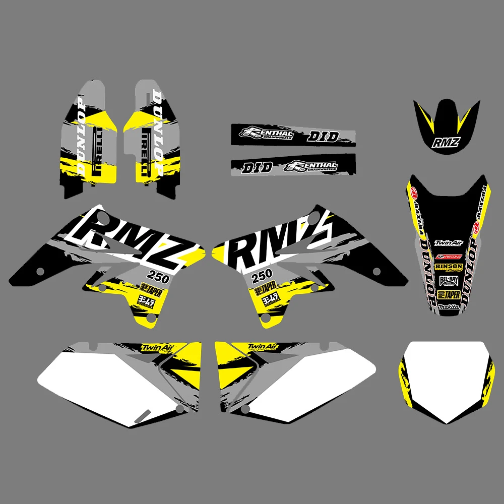 Motocross Graphics Backgrounds Decals Stickers Kits For Suzuki Rmz250 ...