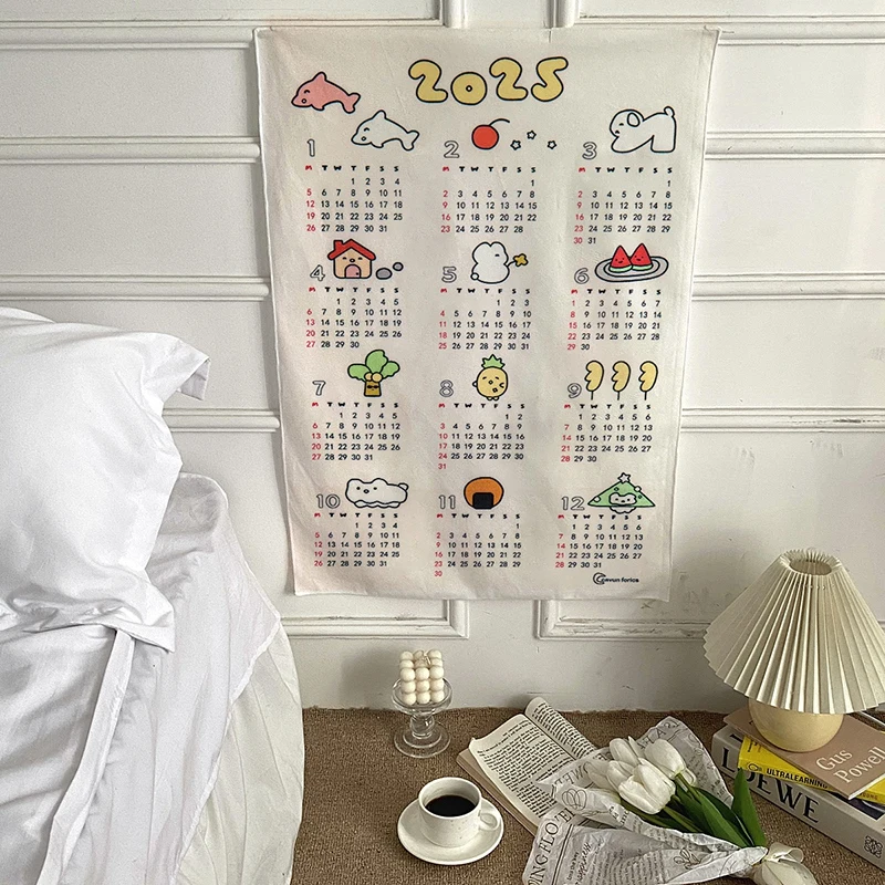 2025-Calendar-Tapestry-Decorative-Hanging-Colth-Room-Wall-Decoration ...