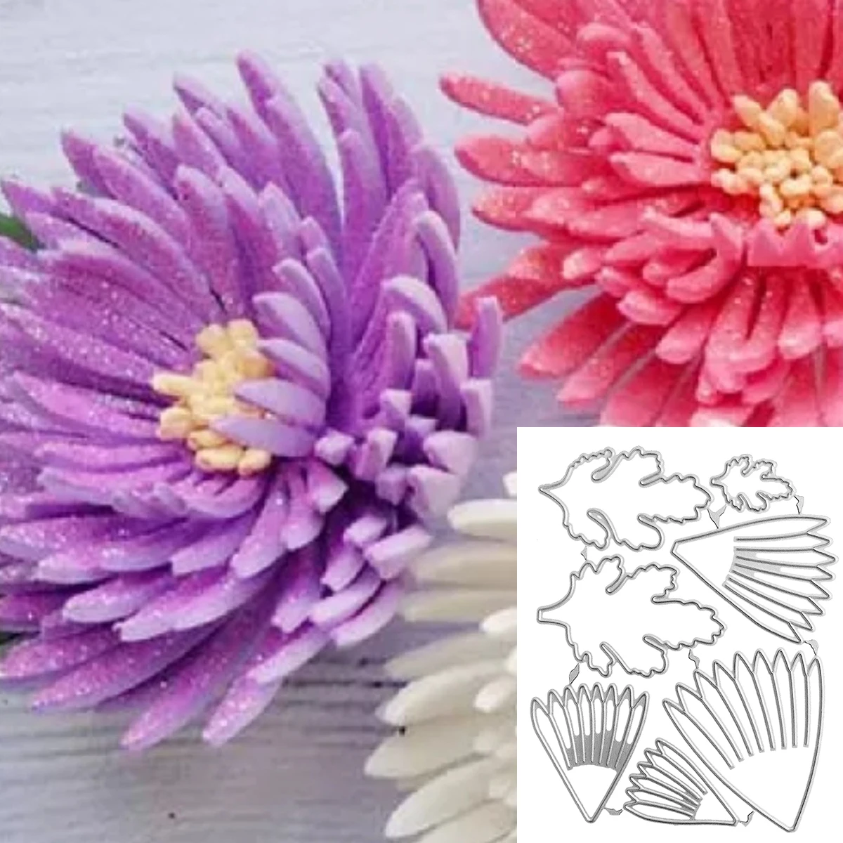 Metal-Cutting-Dies-Cut-Die-Mold-Chrysanthemum-Petal-Metal-Die-Scrapbook ...