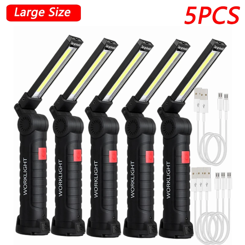 Led Work Light Magnetic Cob Recharge - New Portable Cob Led Flashlight ...
