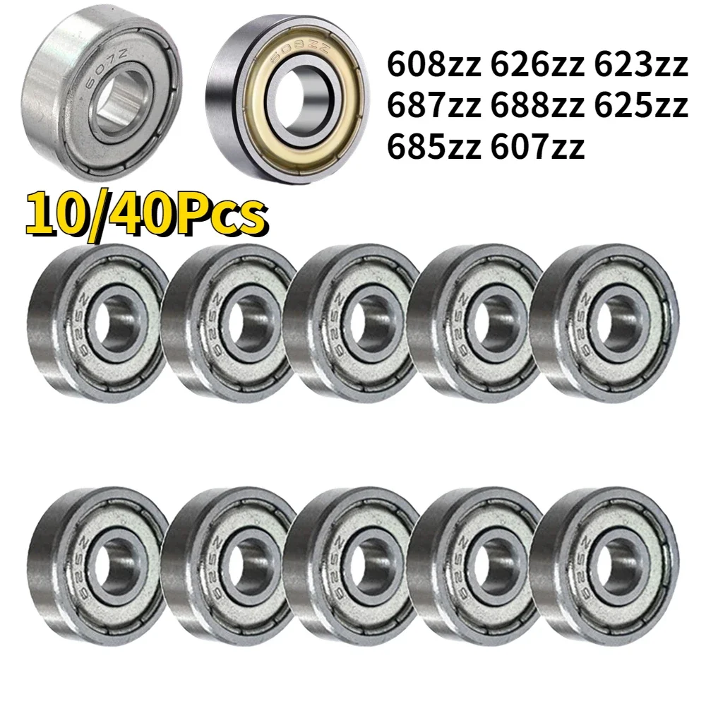 40-10Pcs-623zz-687zz-688zz-625zz-685zz-607zz-608zz-Ball-Bearing-Chrome ...