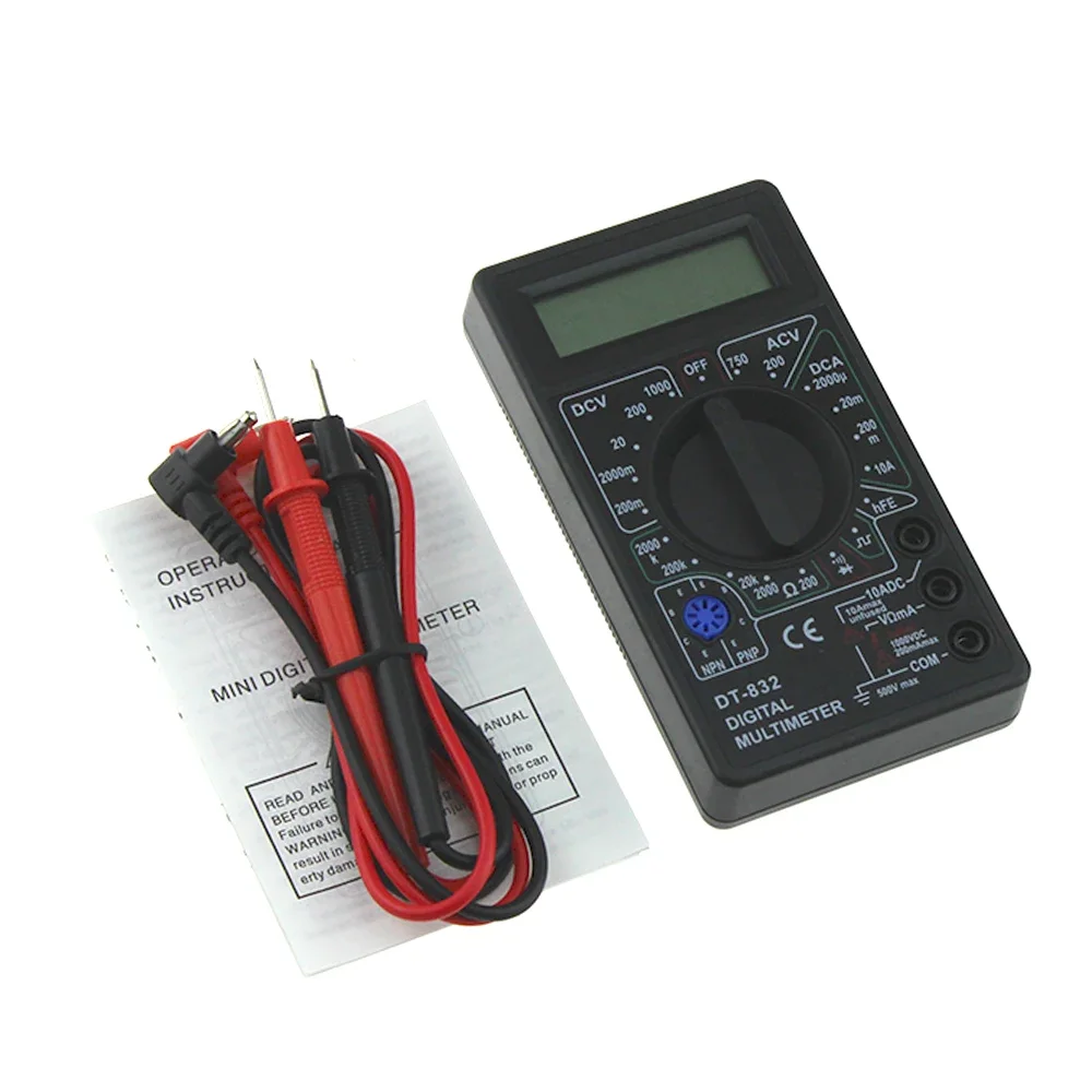 Mini-DT832-Digital-Multimeter-LCD-DC-AC-Voltmeter-Ammeter-Ohm-Tester-AC ...