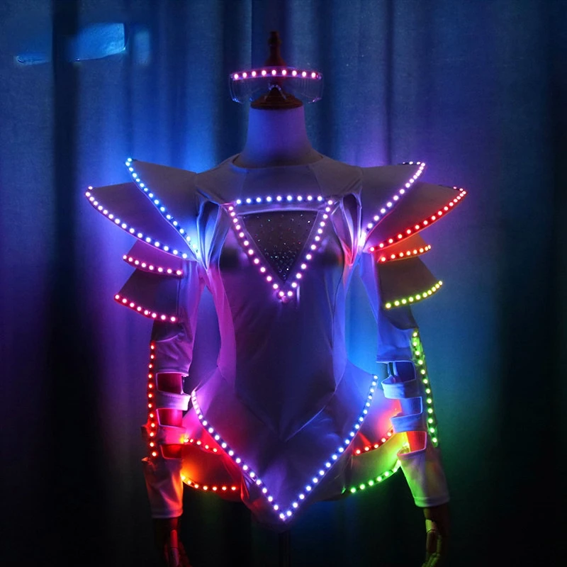 Halloween-Costume-for-Women-Fantasy-LED-Light-Bodysuit-Rave-Outfit ...