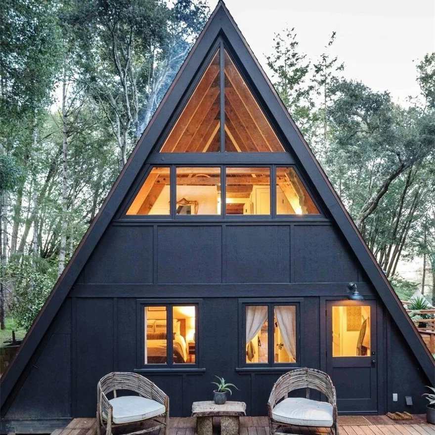 Steel Structure Tiny Home Casas Prefabricadas Mobile Prefab Triangular ...
