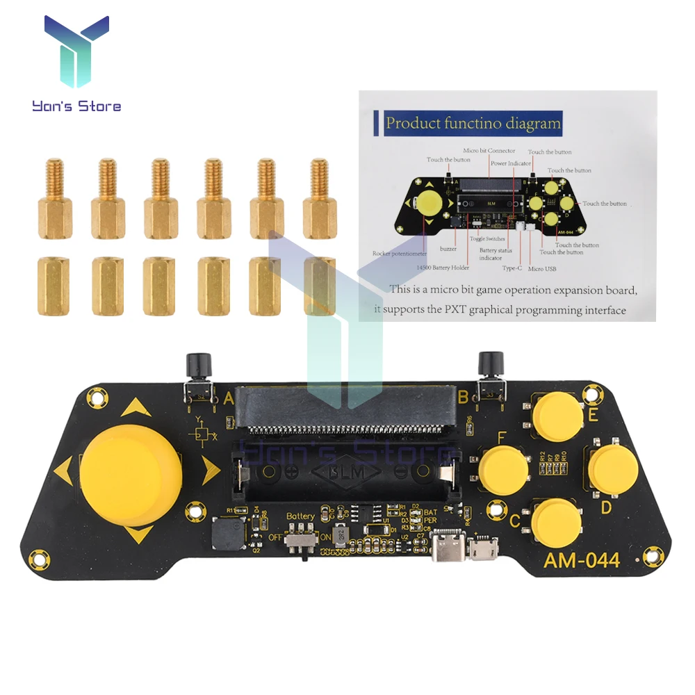 1Pcs-Microbit-Expansion-Board-Programmable-Remote-Control-Game-Joystick ...