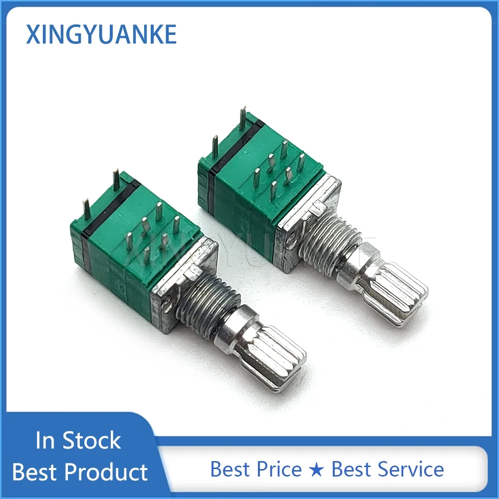 2PCS RK097 Type Dual 8-Pin B10K B20K B50K B100K With Push Switch Volume ...