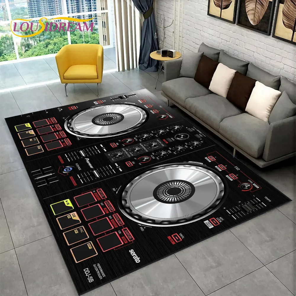 3D-DJ-Music-Screen-Keyboard-Area-Rug-Tapete-para-Sala-de-estar-Quarto ...