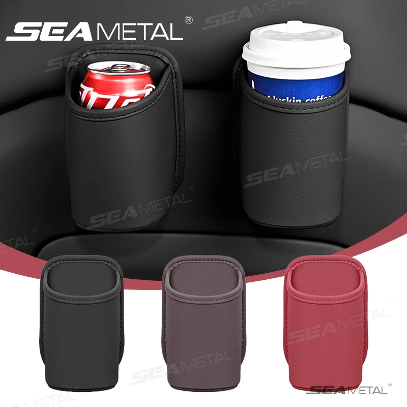 SEAMETAL Car Door Cup Holder Box Universal Drink Rack Storage Bin Back ...