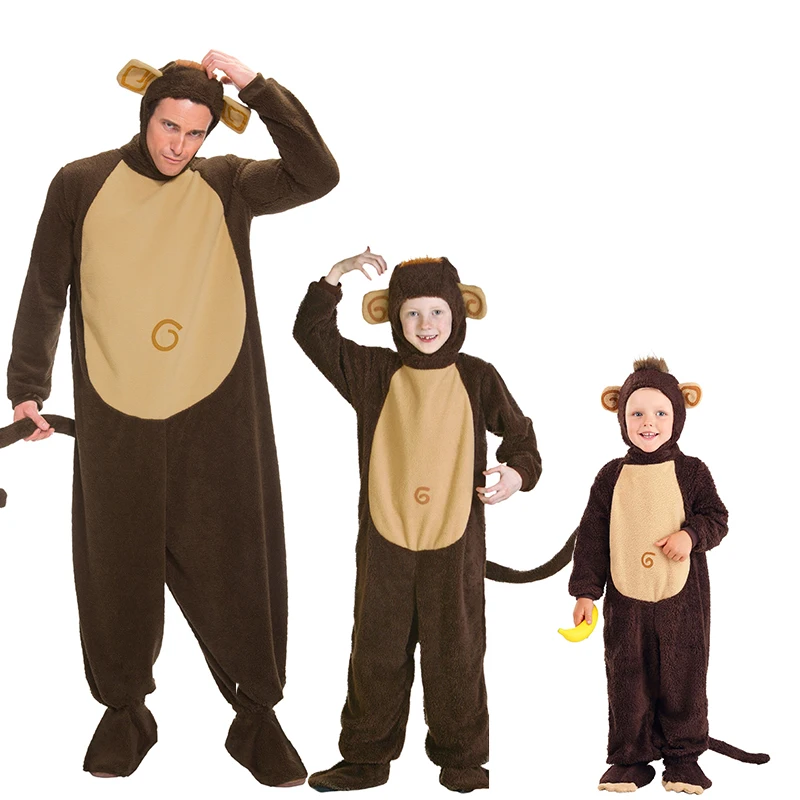 Adult-Animal-Cosplay-2022-Family-Monkey-Costume-Baby-Toddler-Monkey ...