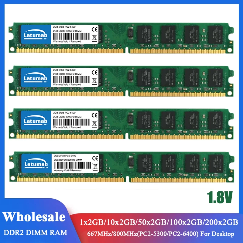 Memoria DDR2 PC RAM 2GB 8GB 16GB 667MHz 800MHz Desktop Memory PC2-5300U PC2-6400U UDIMM 1.8V ...