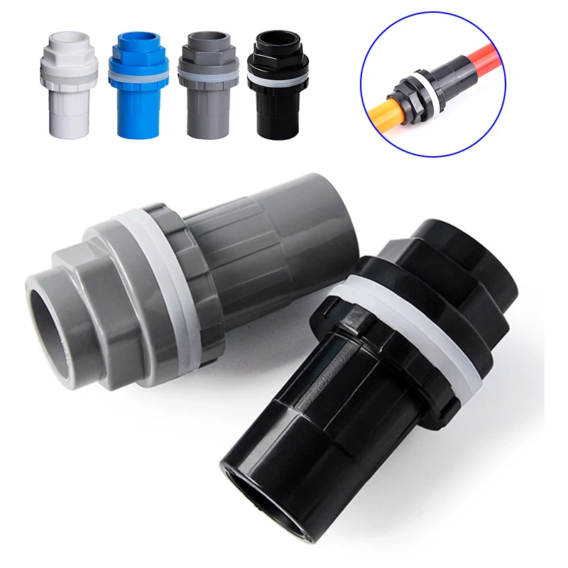 1Pc-20-50mm-Aquarium-Straight-Drainage-Connector-Fish-Tank-Thickness ...
