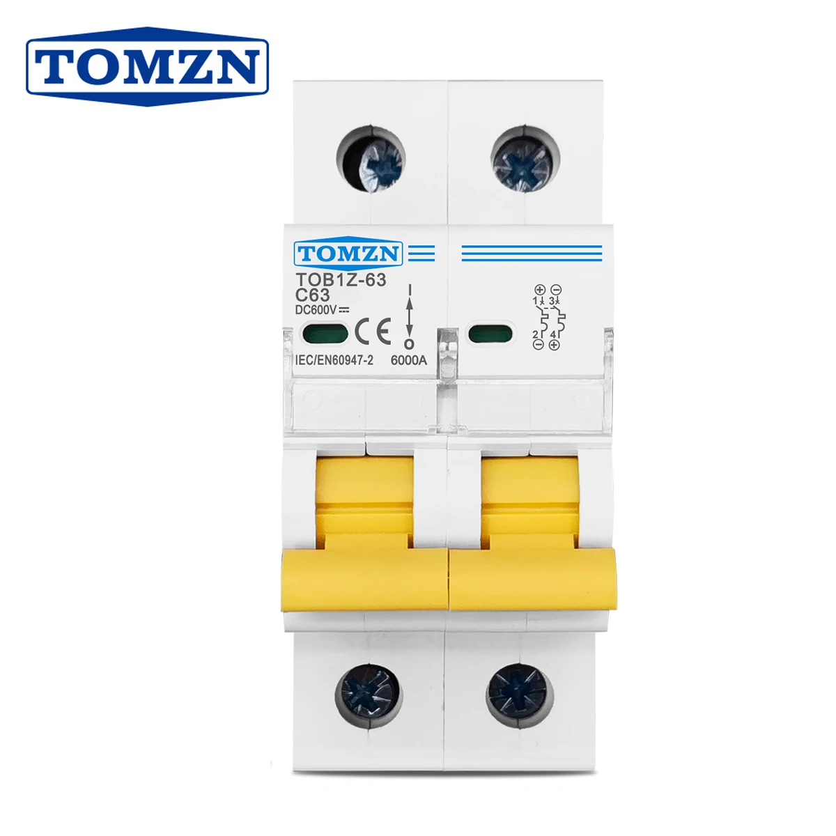 TOMZN-2P-DC-600V-Circuit-breaker-MCB-C-curve-single-pole-direct-current ...