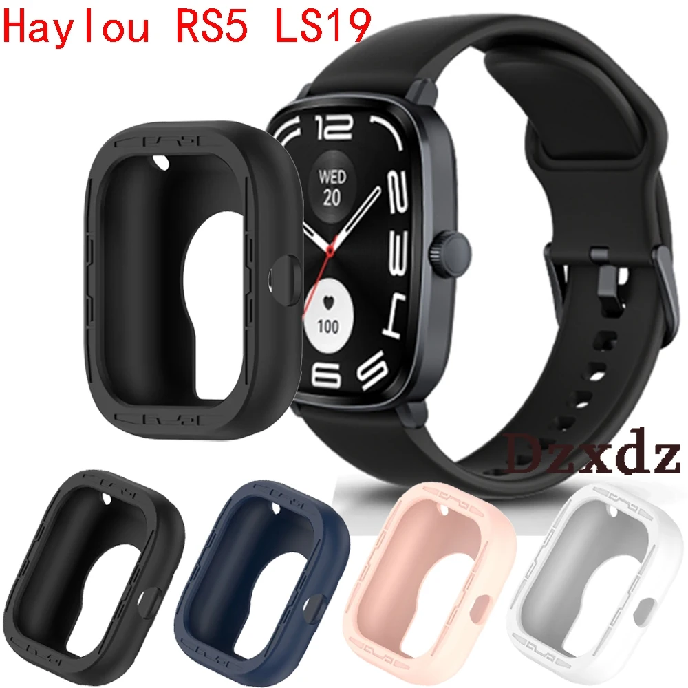 Capa-Protetora-de-Tela-para-Haylou-Rel-gio-Inteligente-Silicone-Bumper ...