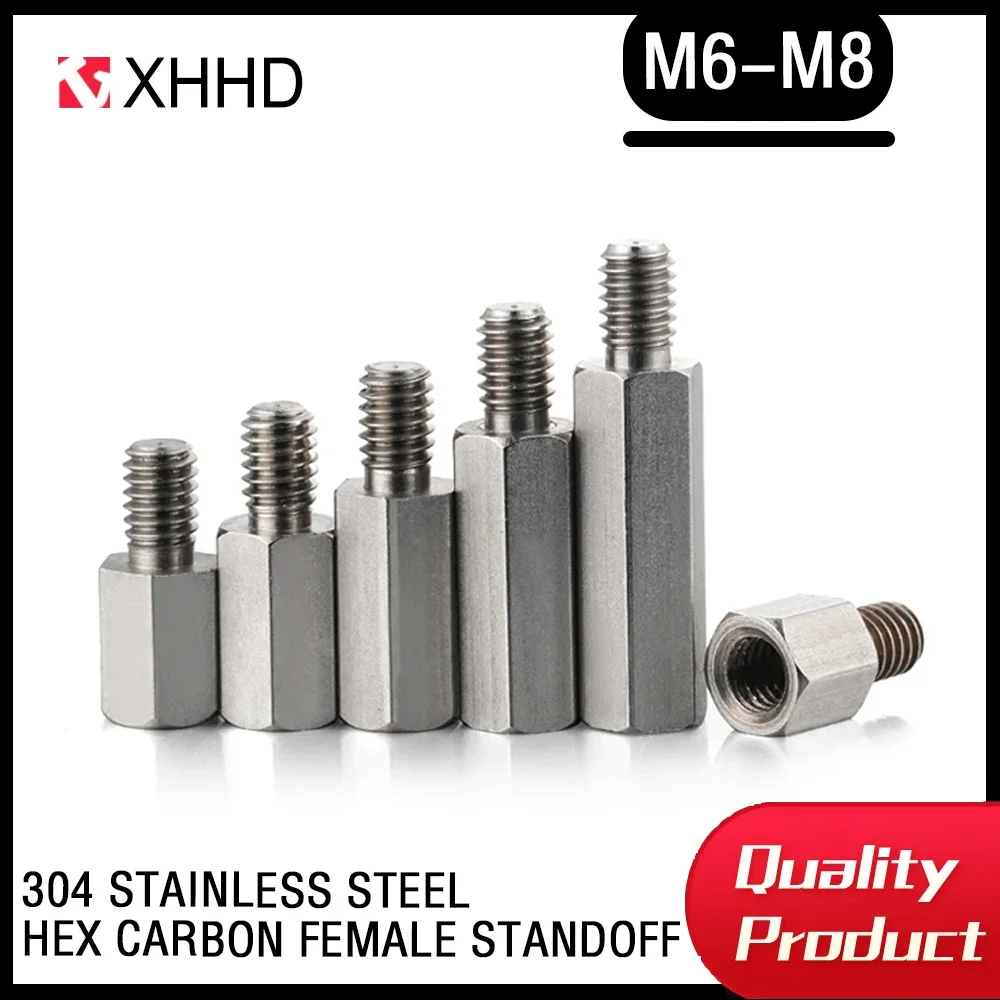 M6-M8-M10-304-Stainless-Steel-Hex-Carbon-Female-Standoff-Pillar-Stud ...