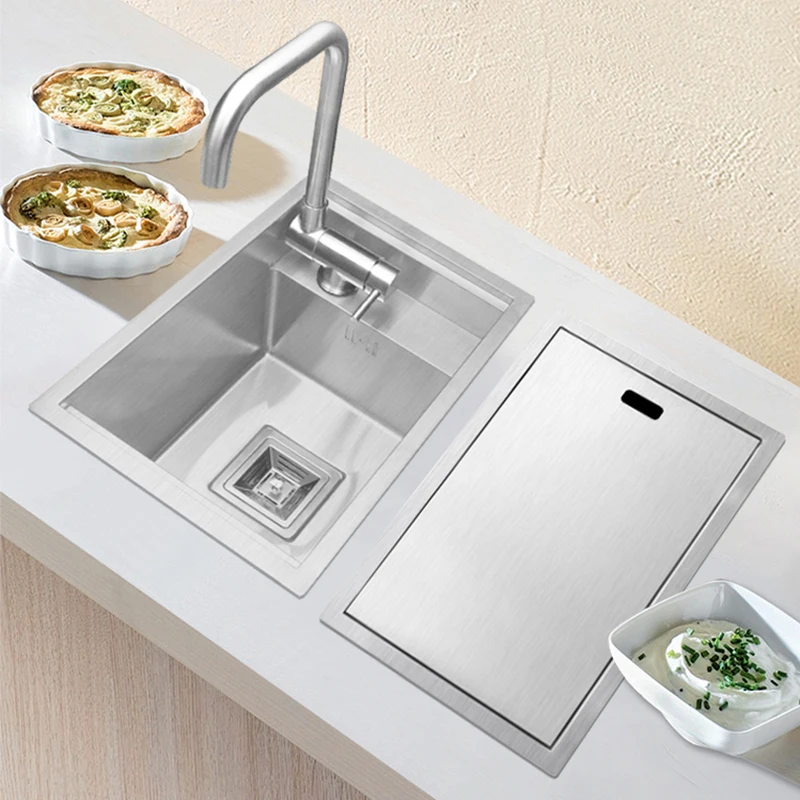 30x45cm Silver Hidden Wash Basin Single Small Front Window Kitchen Sink ...