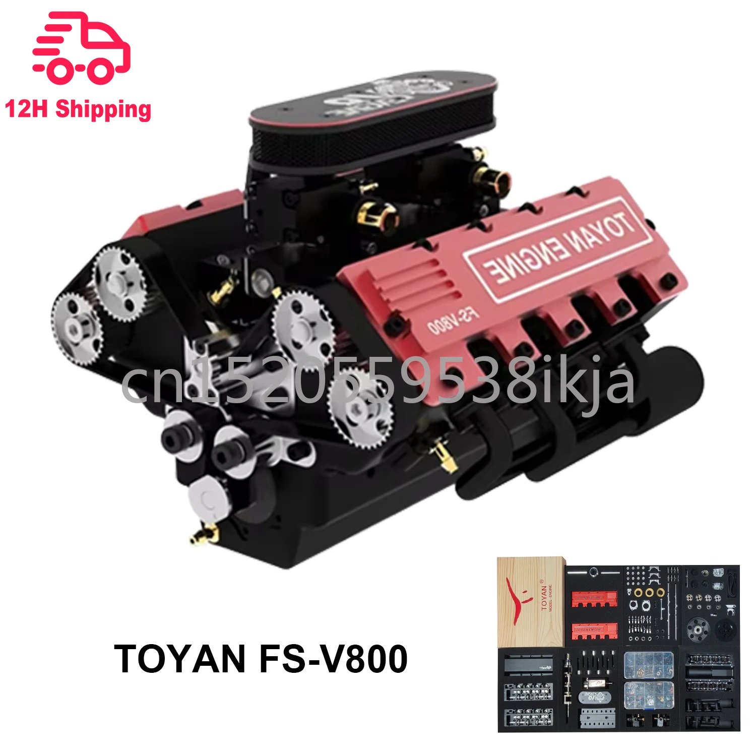TOYAN FS-V8 Methanol Engine Model Kit FS-V800 3.5ccx8 Four-stroke Eight ...
