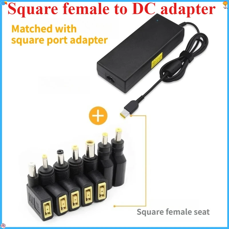 Laptop Square Female To Round Port DC4.0*1.7 5525 Adapter Conversion ...