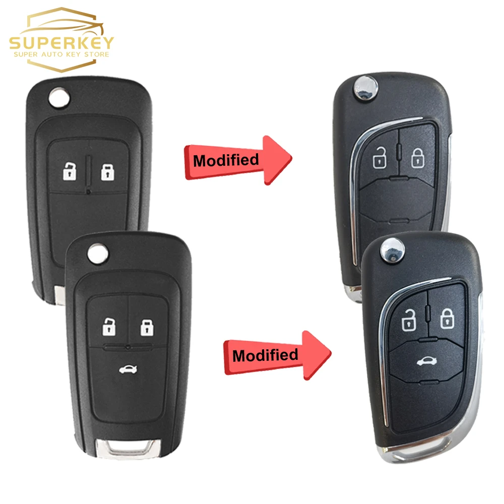 Remote Modified Folding Car Key Shell For Opel Vauxhall Insignia Astra ...