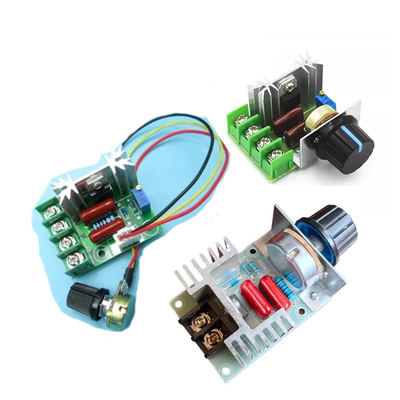220V 2000W Speed Controller SCR Voltage Regulator Dimming Dimmers ...
