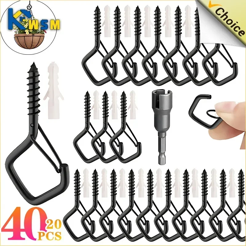 Q-Shape-Outdoor-Hooks-Swivelling-Basket-Patio-Hooks-Outdoor-String ...