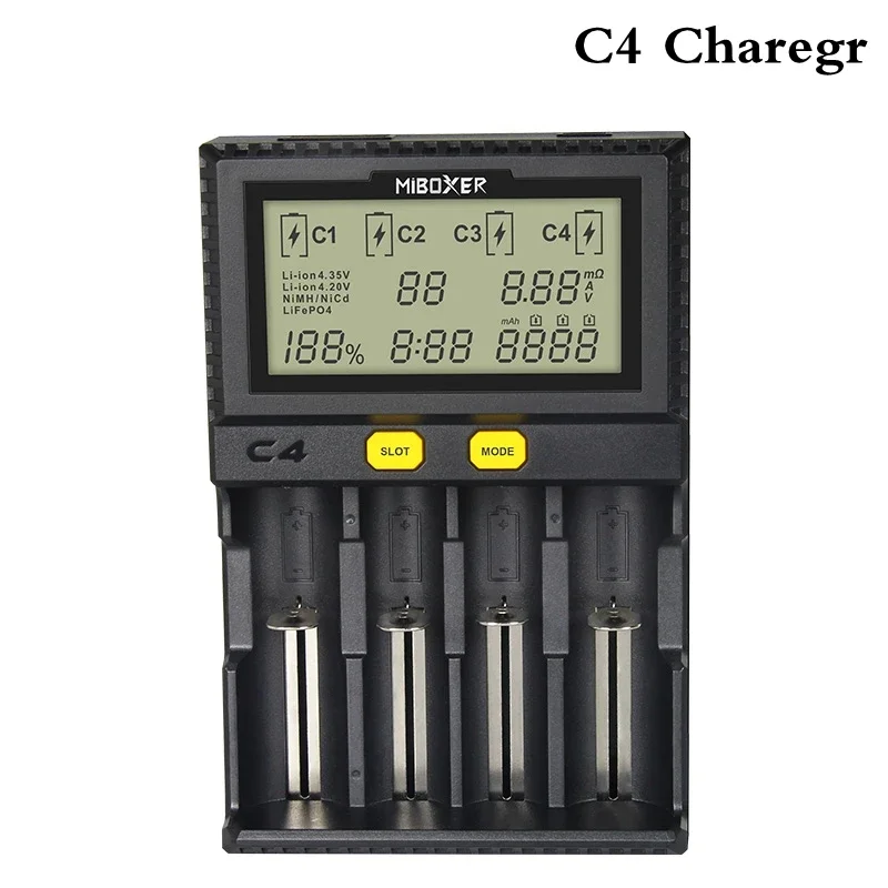 MiBoxer C4 Battery Charger, Ni-MH Lithium Battery Charger with AA AAA ...