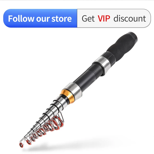 LEOFISHING Super Mini Short Lure Telescopic Fishing Rods Spinning 1.0M ...