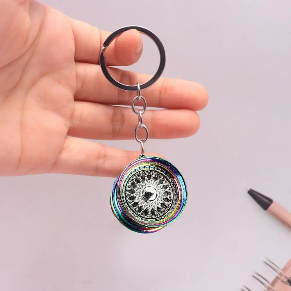 Wheel-Rim-Keychain-Cool-3D-Zinc-Alloy-Multi-colored-Auto-Parts-Car-Key ...