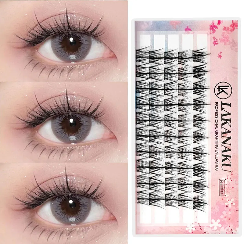 5 rows Mix Lashes Natural Eyelash Clusters Manga Lashes Individual ...