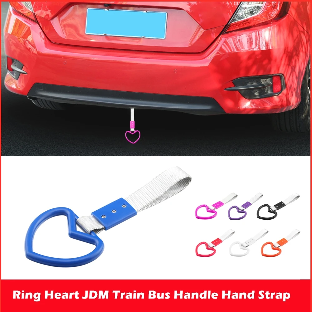 Rings Heart shaped Car Handle Straps Drift Charm Rear Bumper Warning ...